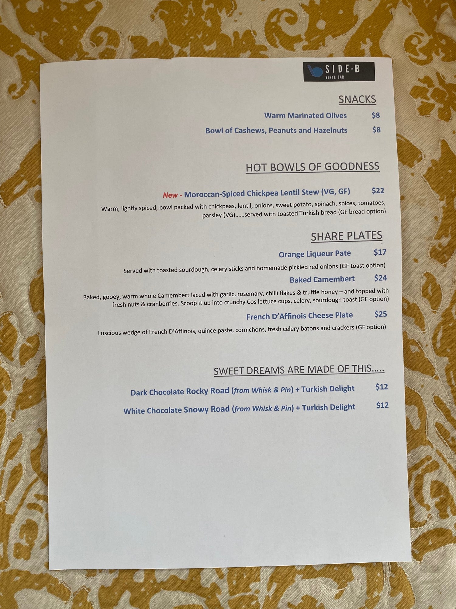 The Bar – Side B Vinyl Bar