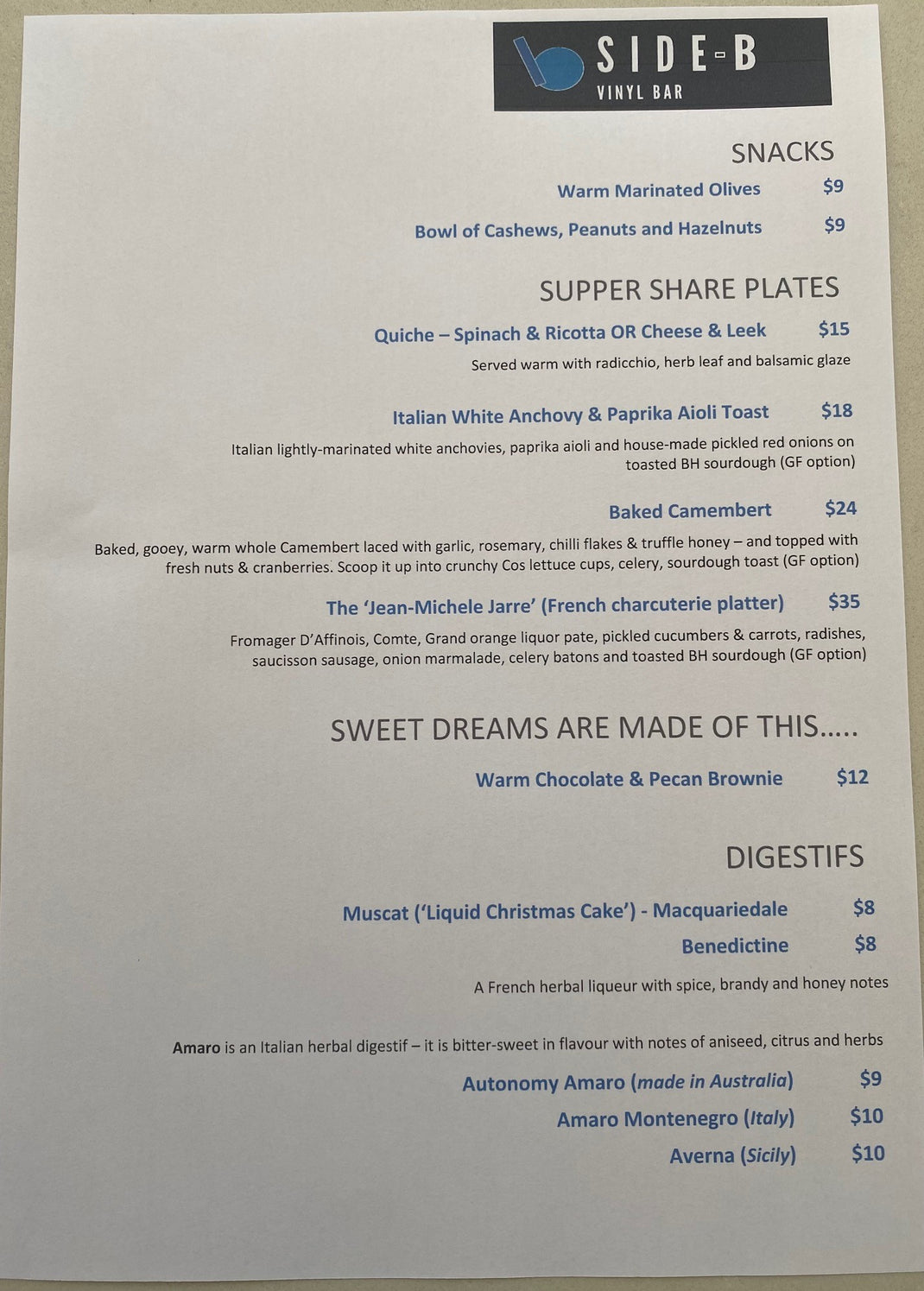 The Bar – Side B Vinyl Bar